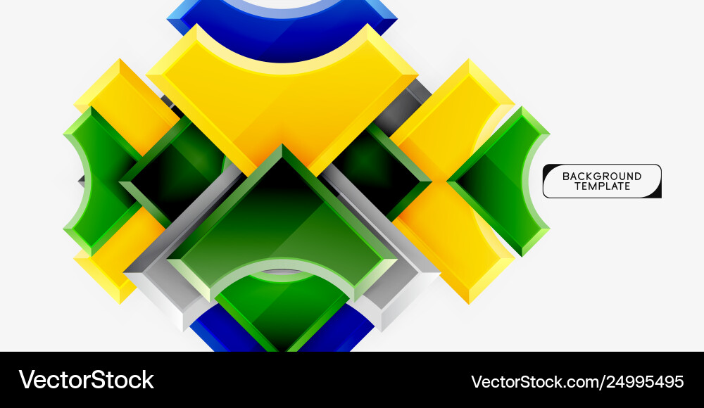 3d futuristic shapes abstract background Vector Image