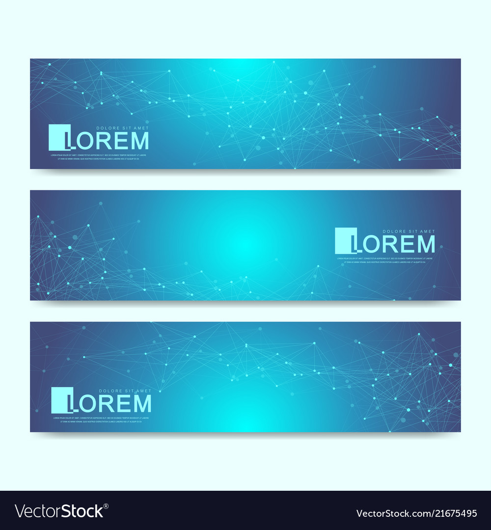 Abstract set of modern website banners Royalty Free Vector
