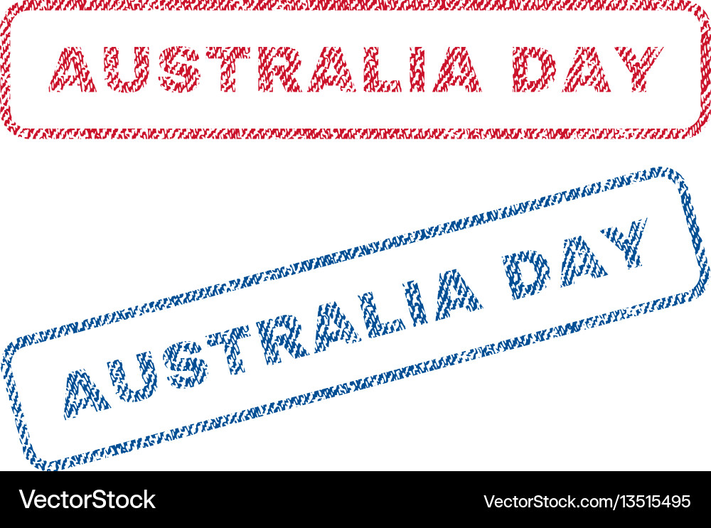 Australia day textile stamps Royalty Free Vector Image