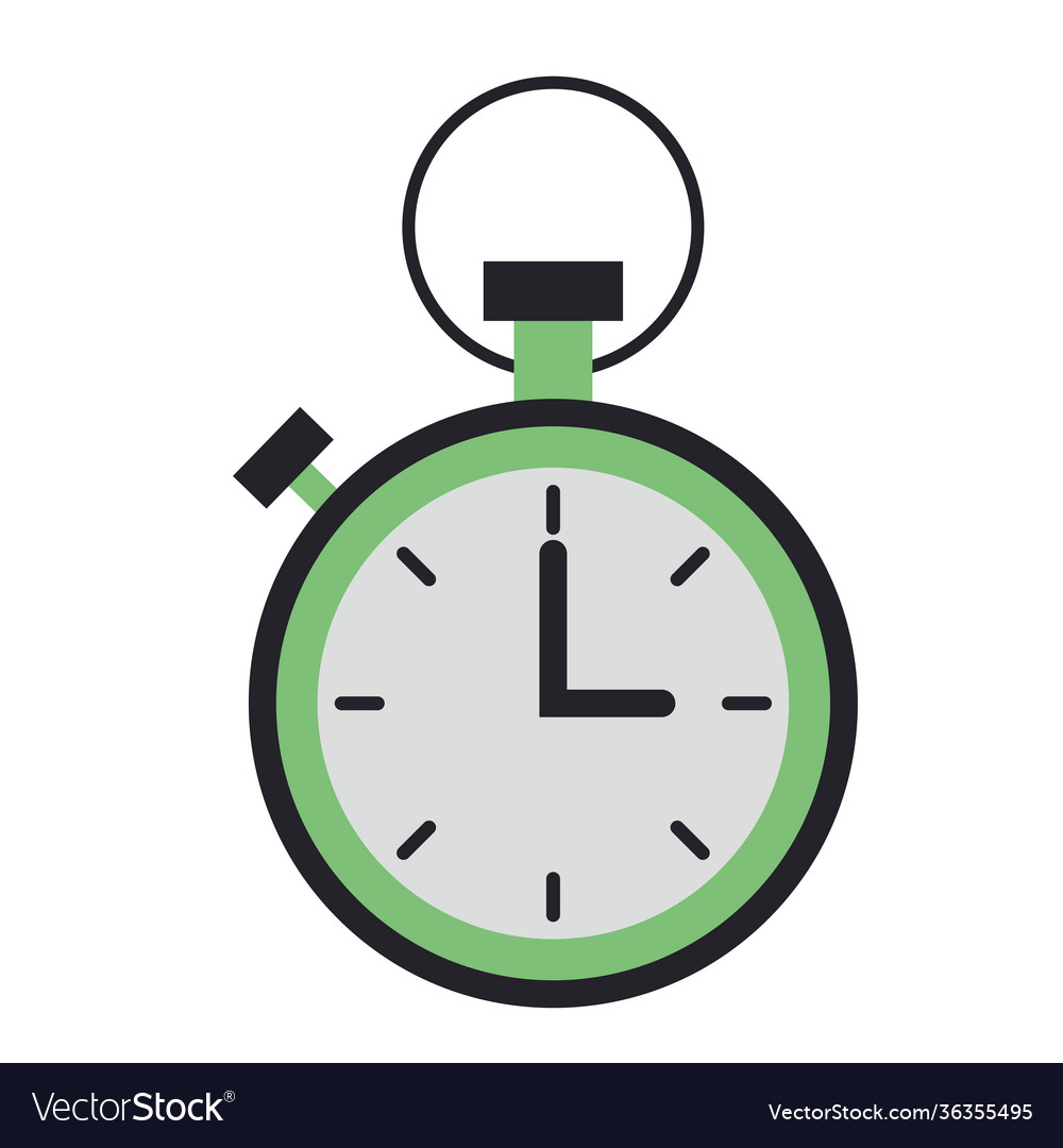 Chronometer Timer Counter Isolated Icon Royalty Free Vector