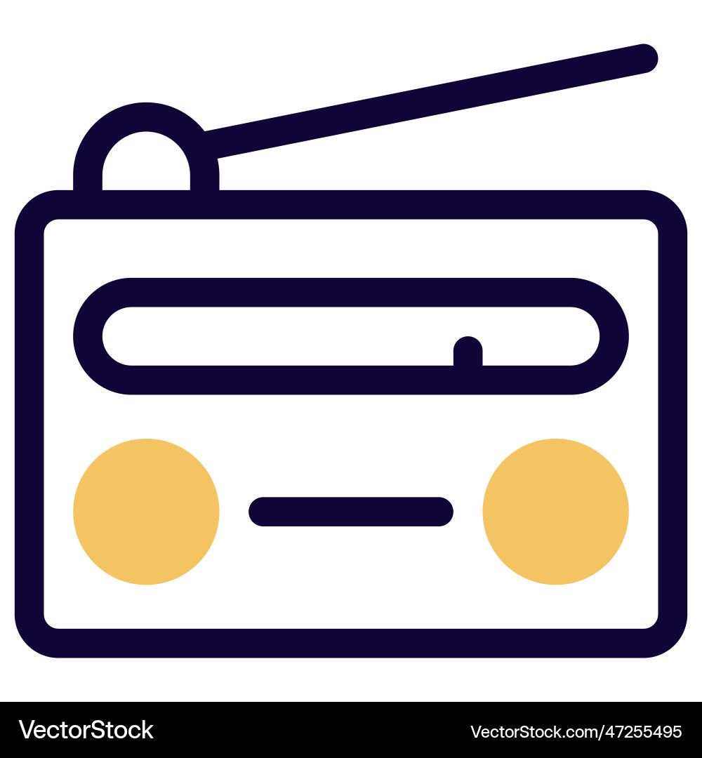 Fm radio an audio based satellite receiver Vector Image