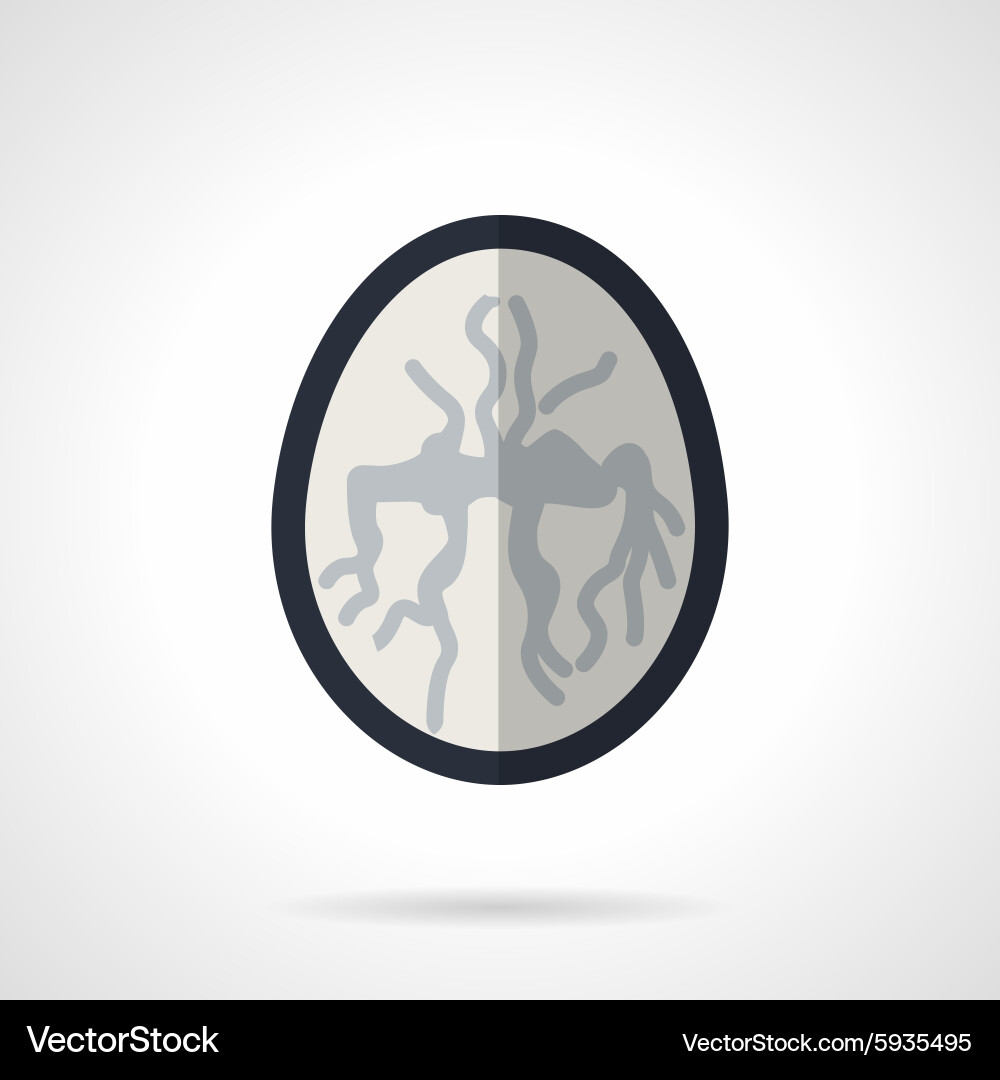 Mri of brain flat icon Royalty Free Vector Image