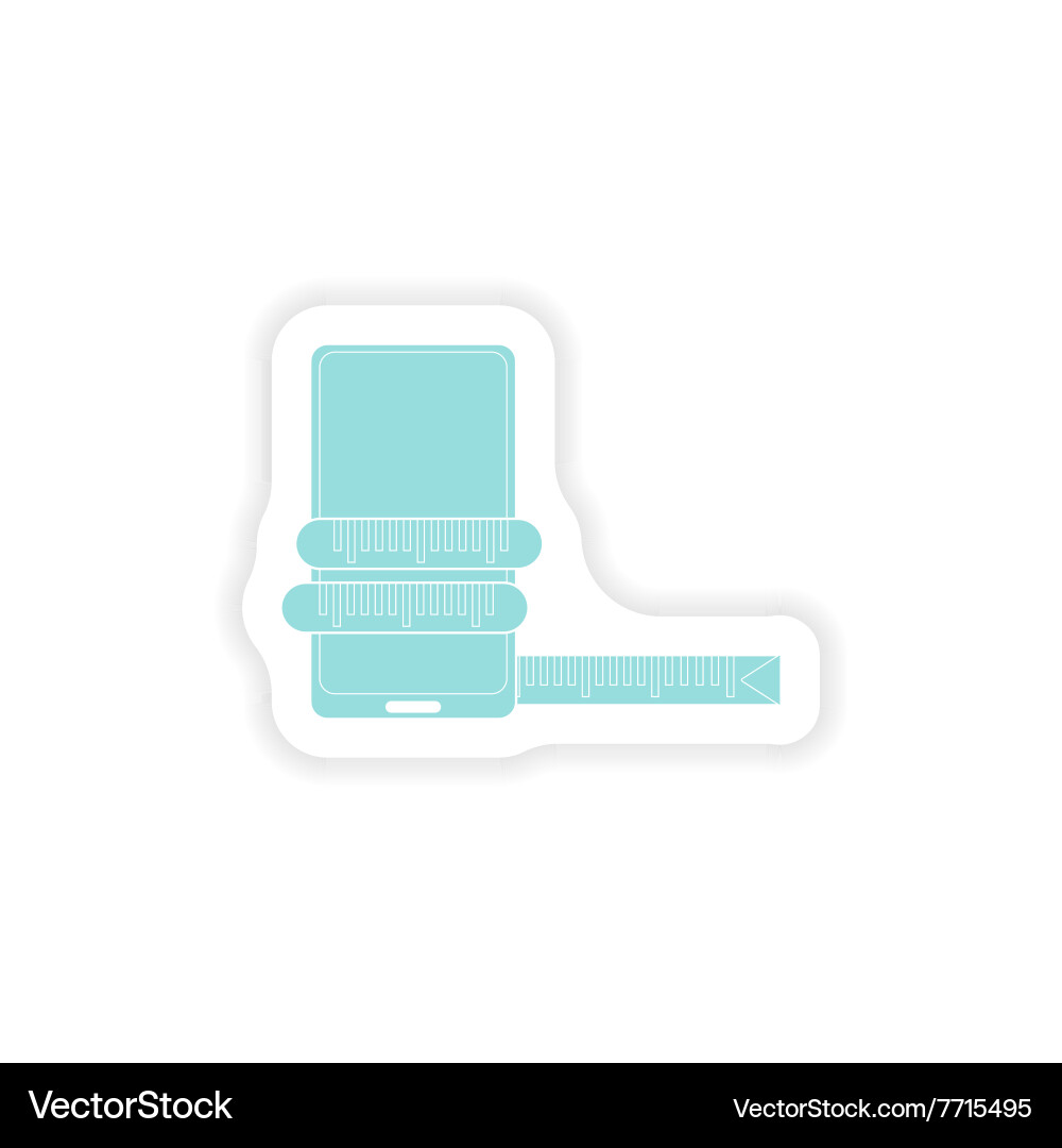 Paper sticker on white background mobile phone Vector Image