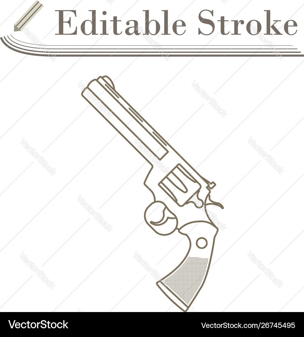 Revolver gun icon Royalty Free Vector Image - VectorStock