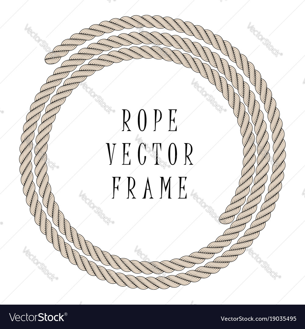 Rope frame Royalty Free Vector Image - VectorStock