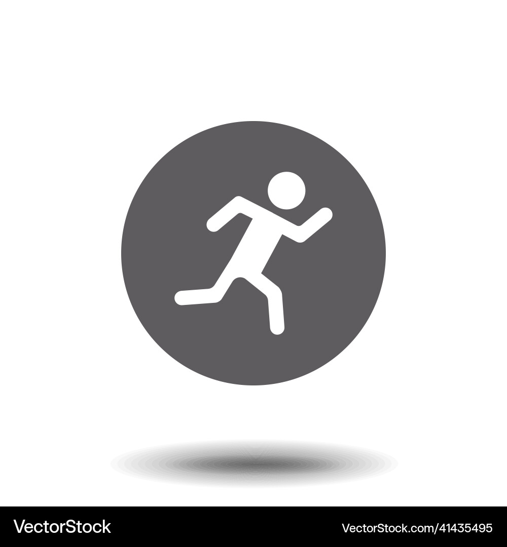 Running man icon style is flat iconic symbol Vector Image