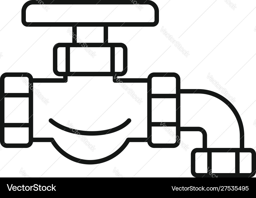 Water tap icon outline style Royalty Free Vector Image