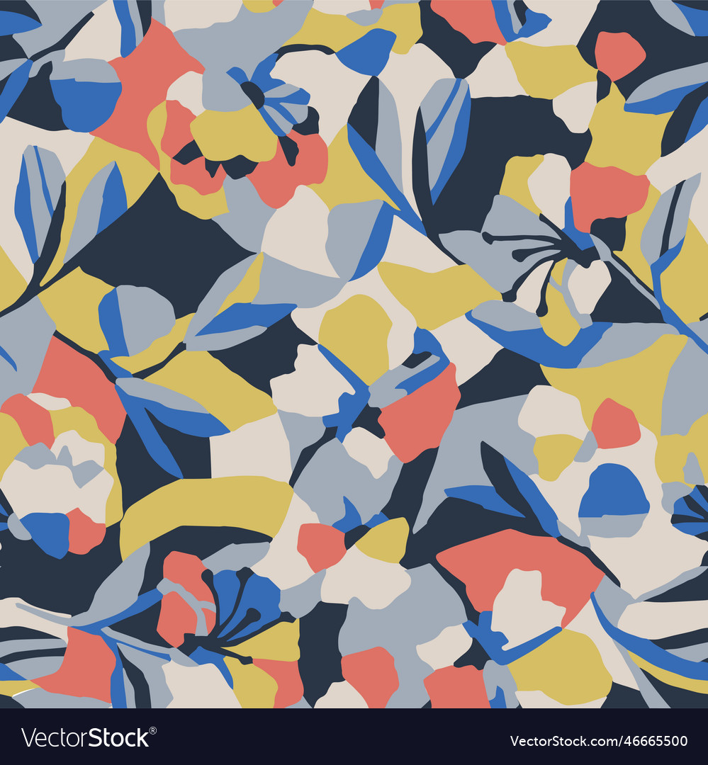 Abstract Floral Seamless Pattern Royalty Free Vector Image