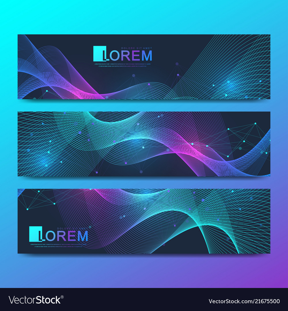 Abstract set of modern website banners Royalty Free Vector