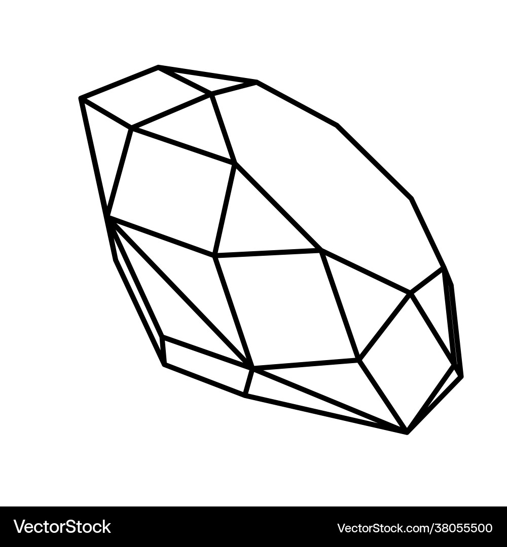 White Diamond Shape Outline
