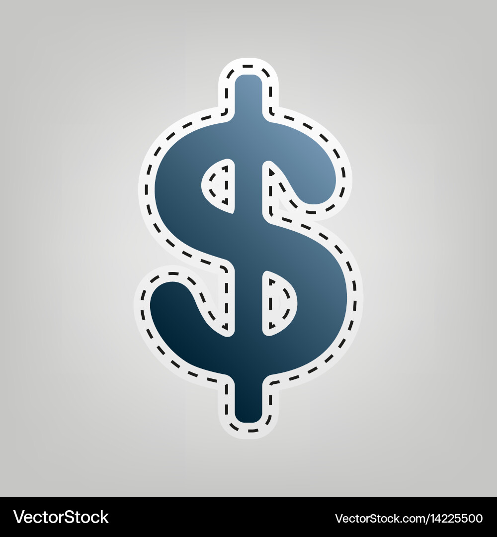 Dollars sign usd currency symbol Royalty Free Vector Image