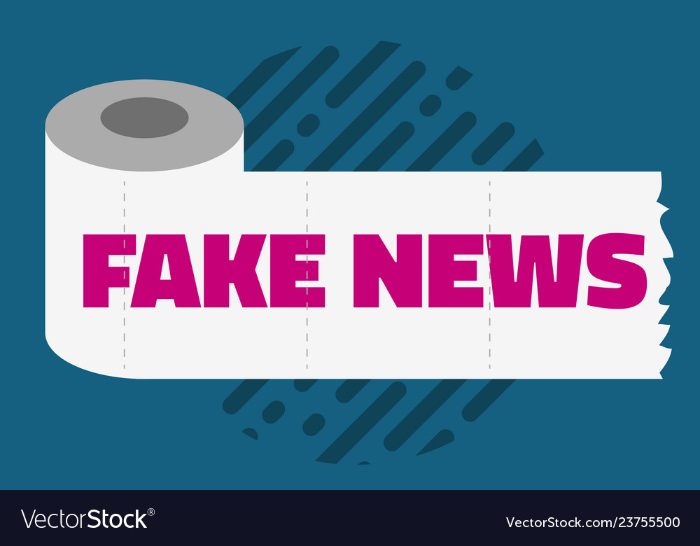 Fake news conceptual design concept with a toilet Vector Image