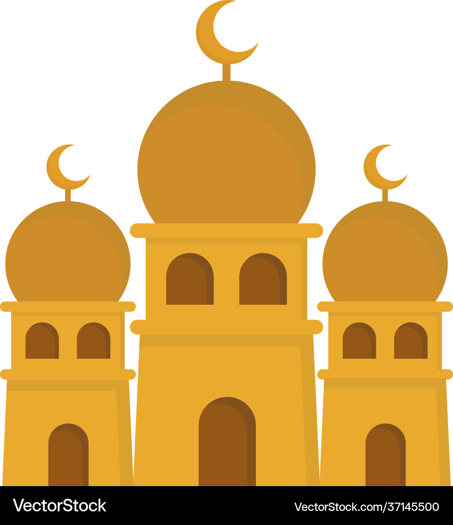 Golden buildings icon Royalty Free Vector Image
