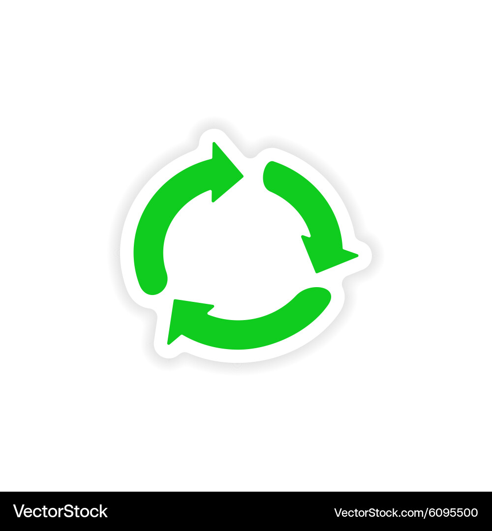 Icon sticker realistic design on paper arrows Vector Image