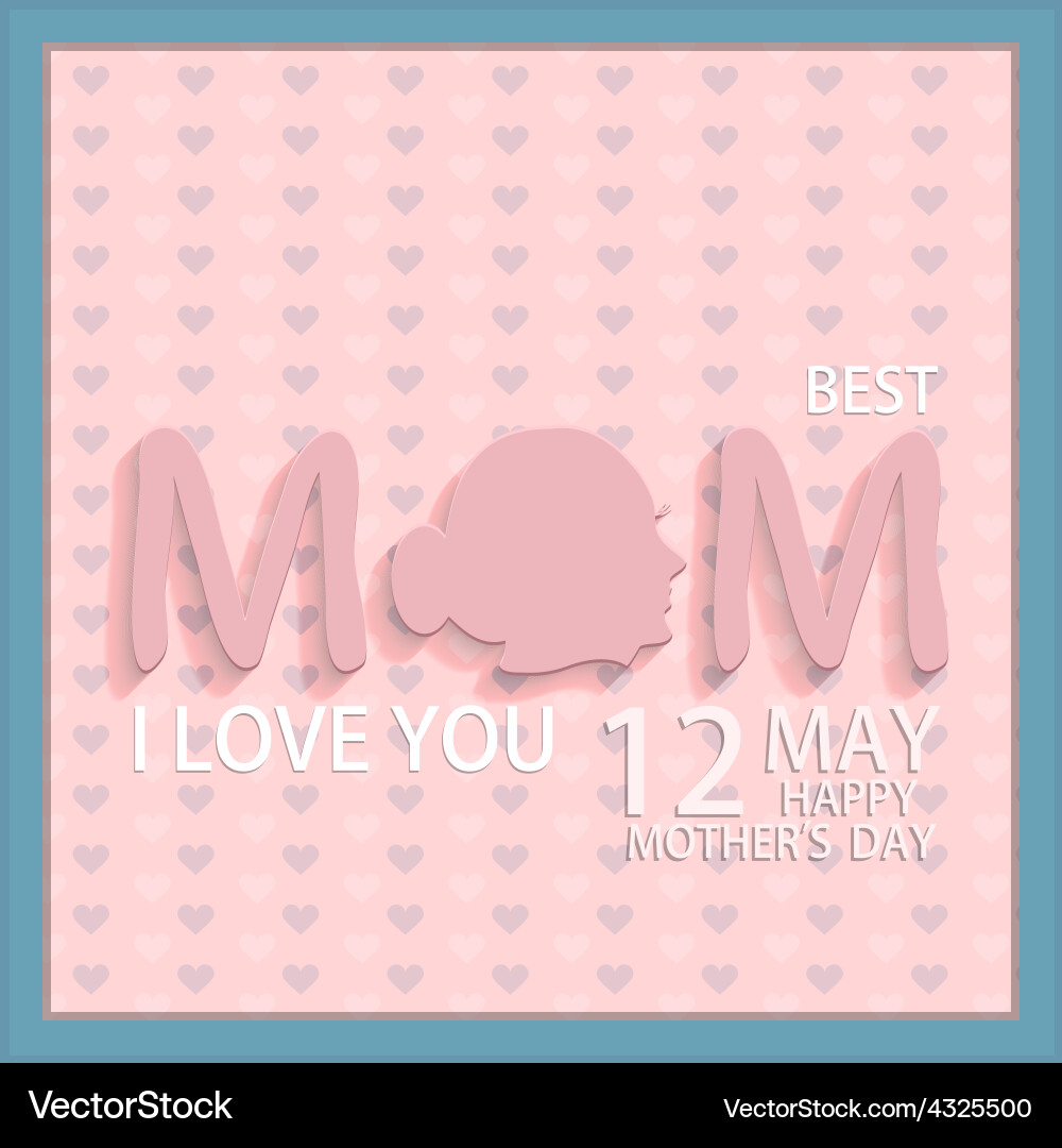 Modern 12 may mothers day background Royalty Free Vector