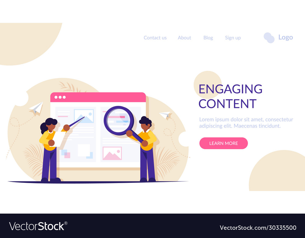 Process creating engaging content Royalty Free Vector Image