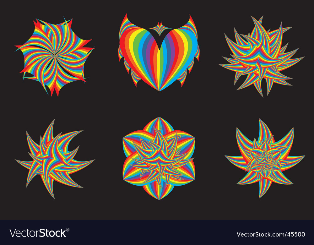 Rainbow design elements Royalty Free Vector Image
