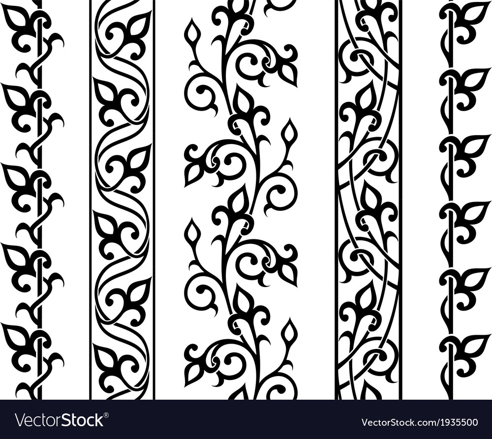 Seamless borders Royalty Free Vector Image - VectorStock