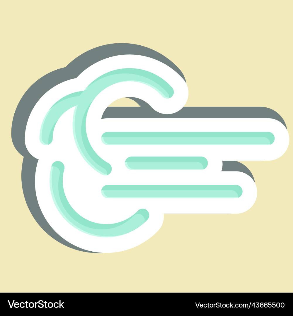 Sticker wind resistant suitable for sportswear Vector Image
