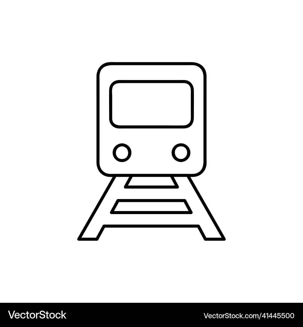 Train line icon premium quality symbol drawing Vector Image
