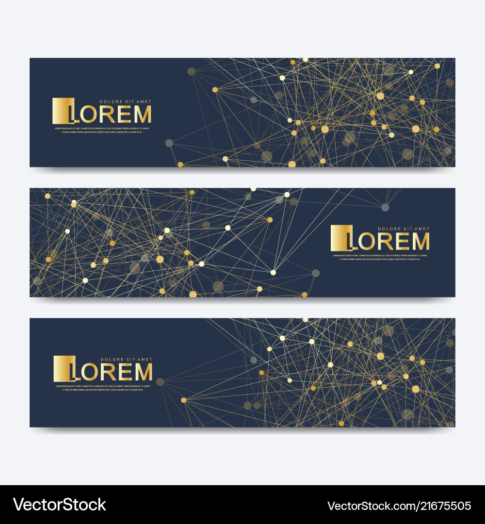 Abstract set of modern website banners Royalty Free Vector