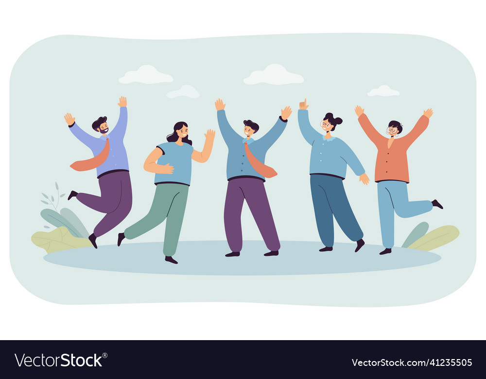Business team celebrating success Royalty Free Vector Image