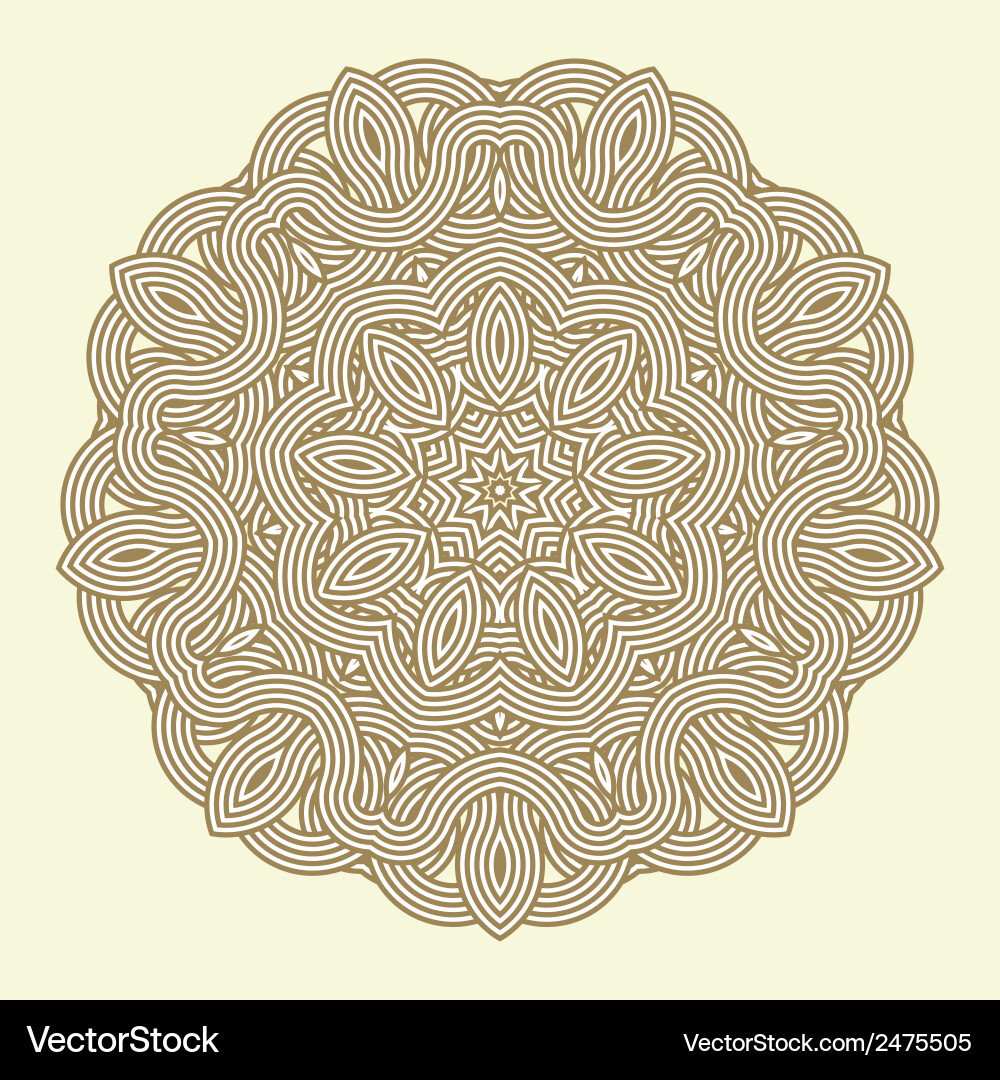 Contemporary doily round lace floral pattern Vector Image