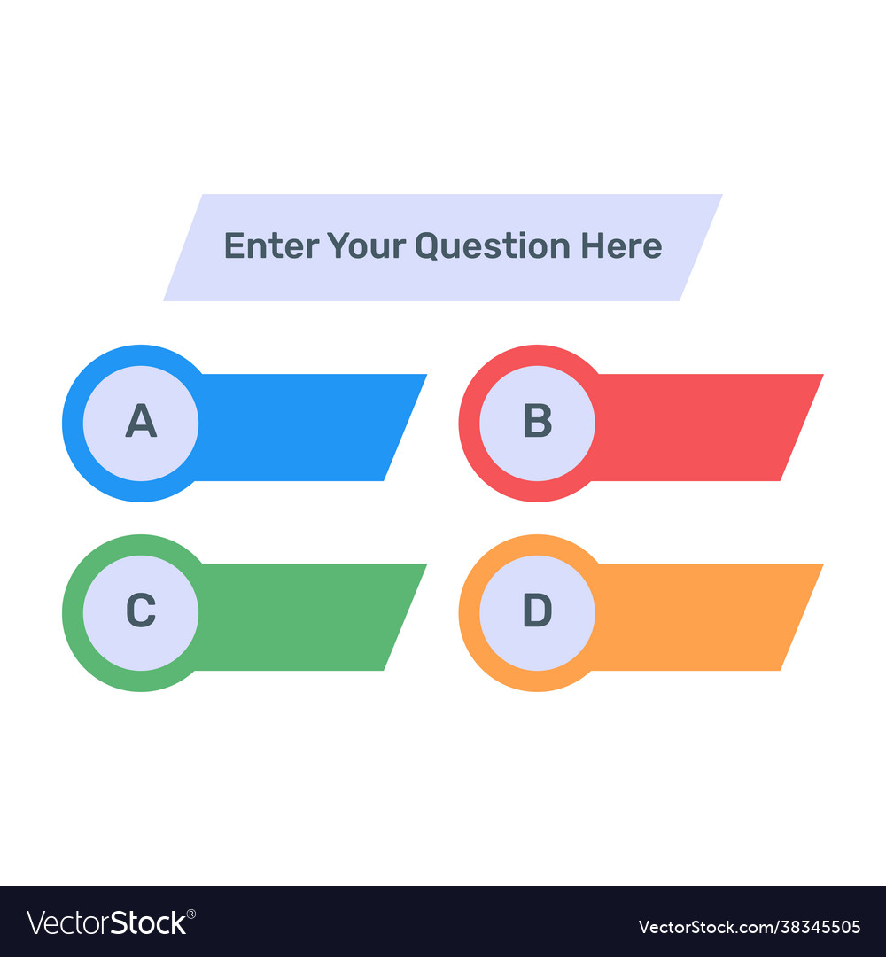 Multiple choice question Royalty Free Vector Image
