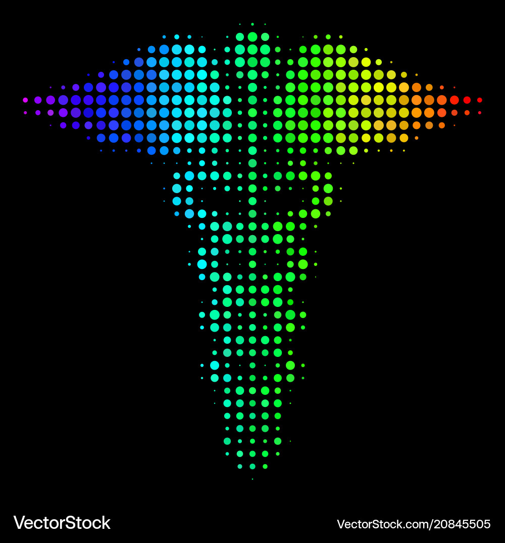 Rainbow colored pixel medical caduceus emblem icon