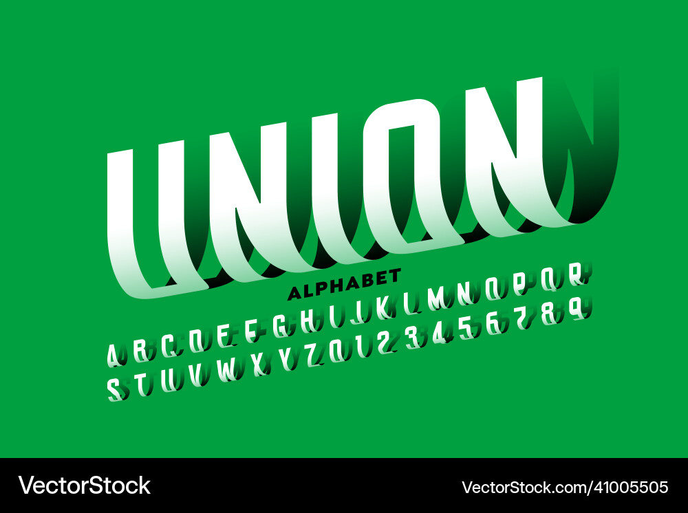 Stylized font design alphabet letters and numbers Vector Image