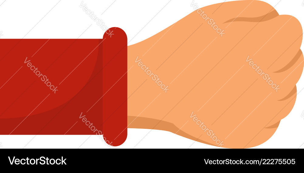 Team fist icon flat style Royalty Free Vector Image