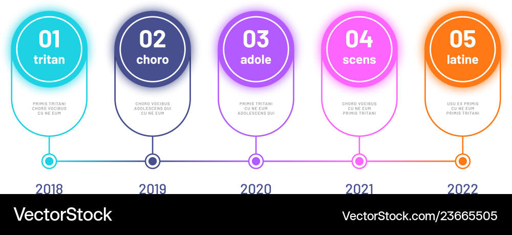 Timeline infograph business workflow diagram Vector Image