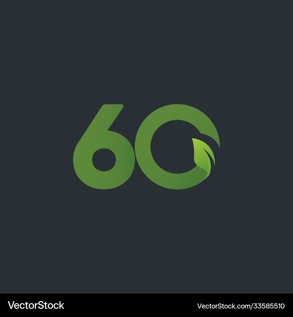 60 years anniversary celebration number template Vector Image