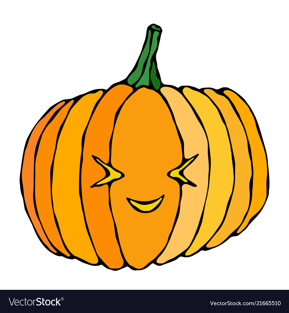 Cute halloween pumpkins autumn or fall party Vector Image