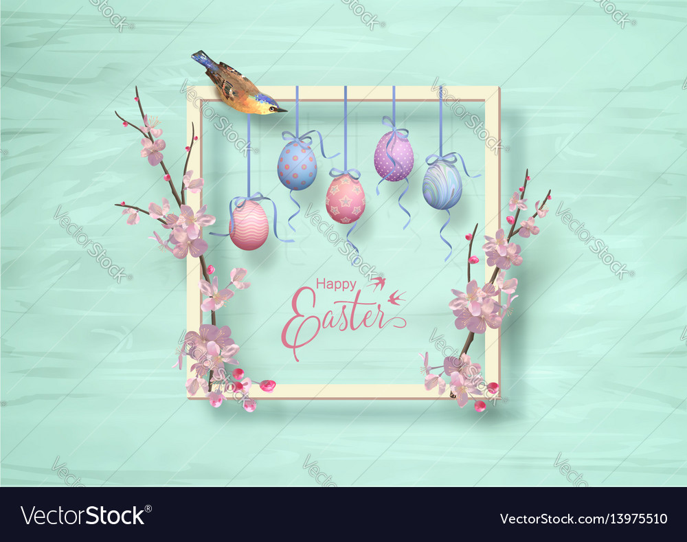 Easter frame Royalty Free Vector Image - VectorStock