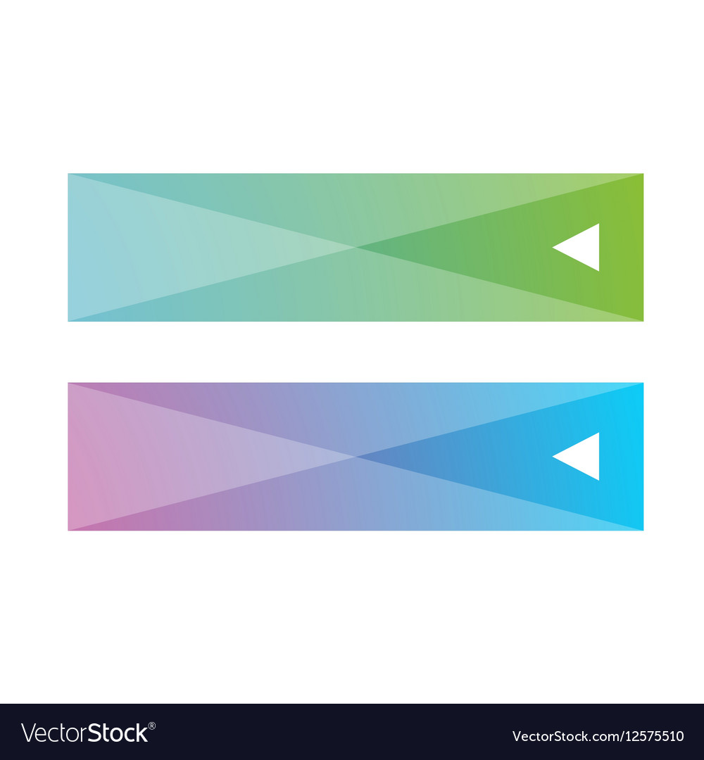 Empty button set flat design Royalty Free Vector Image