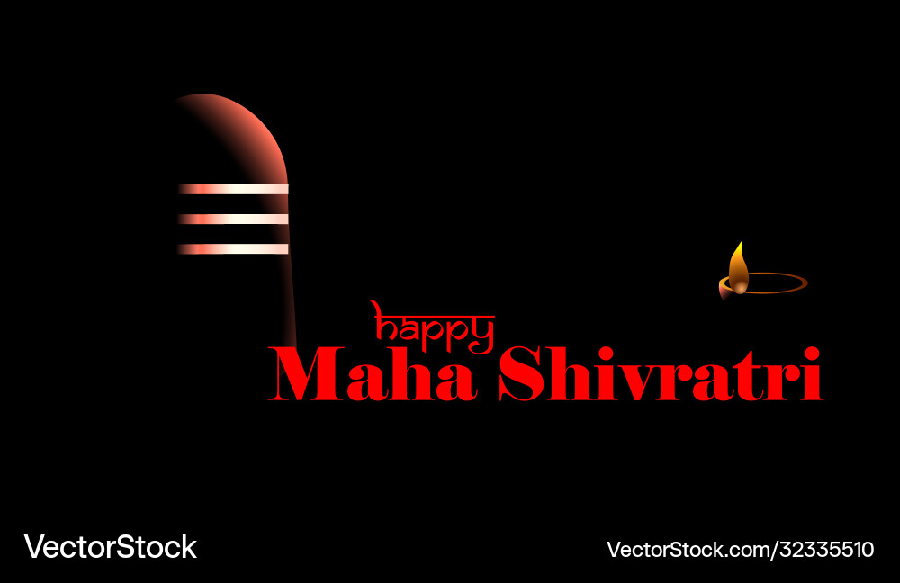 Greeting card for maha shivratri Royalty Free Vector Image
