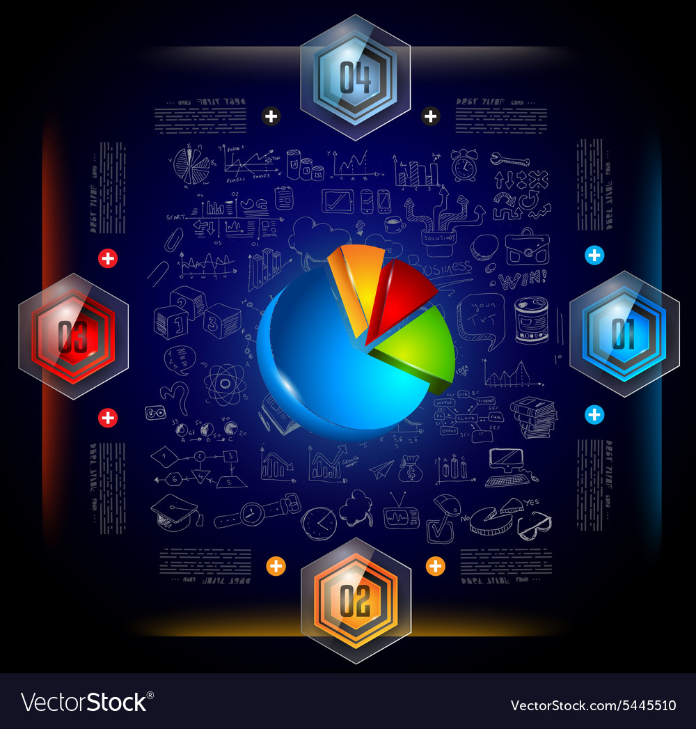 Infographic abstract template with multiple Vector Image