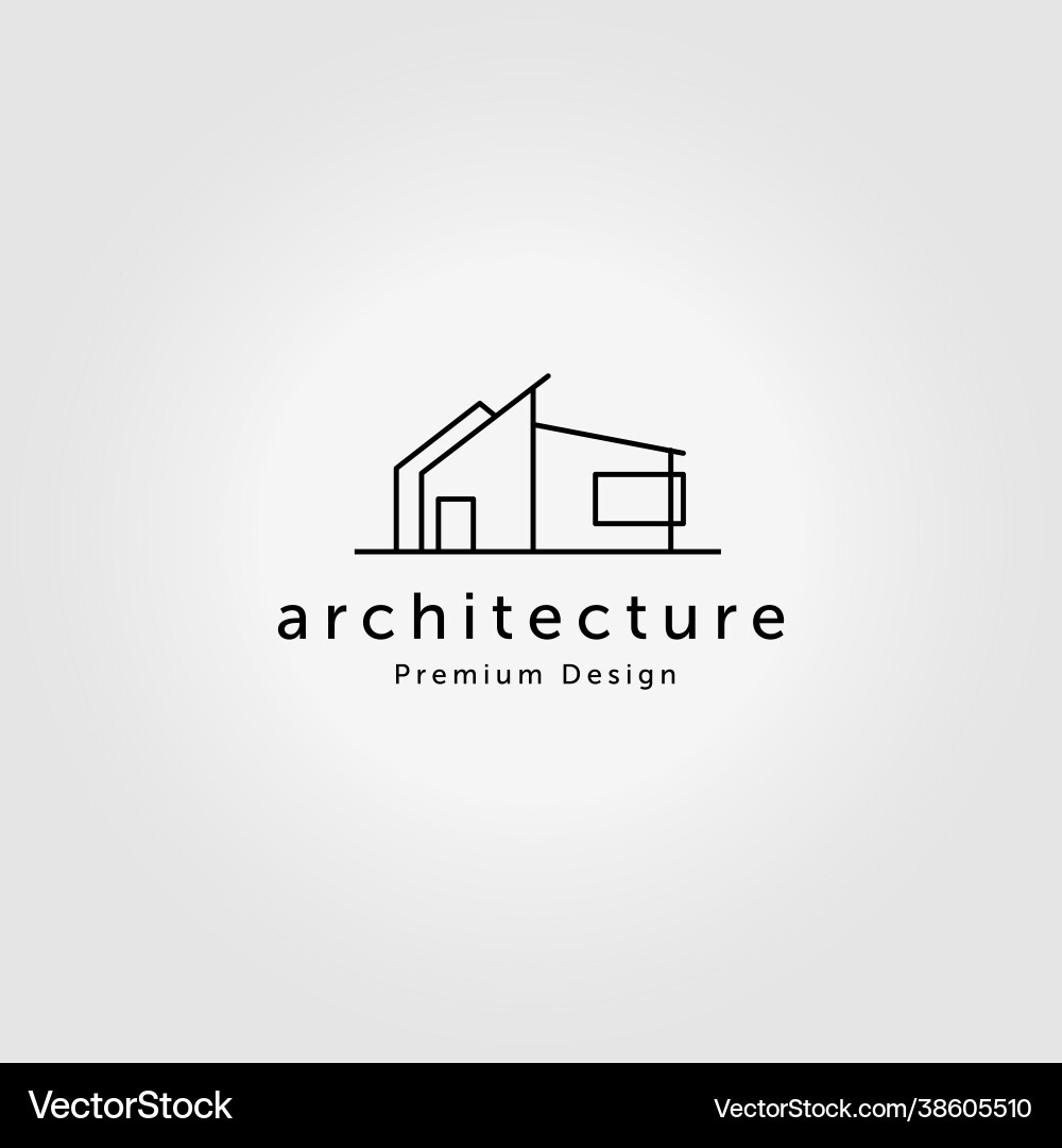 Minimalist design logo house home architecture Vector Image