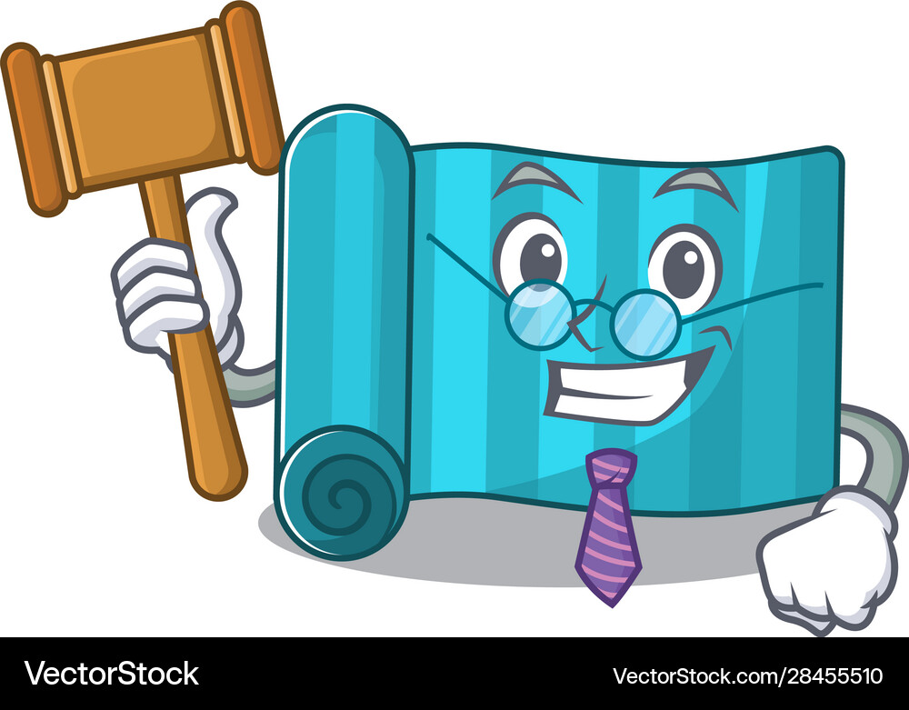 Professional judge yoga mattress scroll presented Vector Image