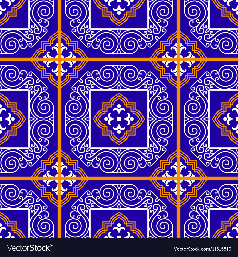 Seamless pattern from tiles Royalty Free Vector Image