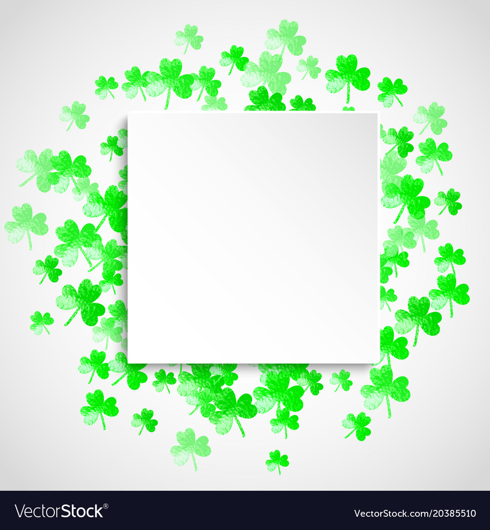 Shamrock background for saint patricks day Vector Image