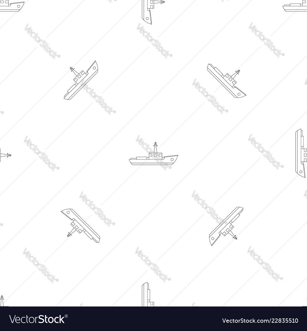 Small ship pattern seamless Royalty Free Vector Image