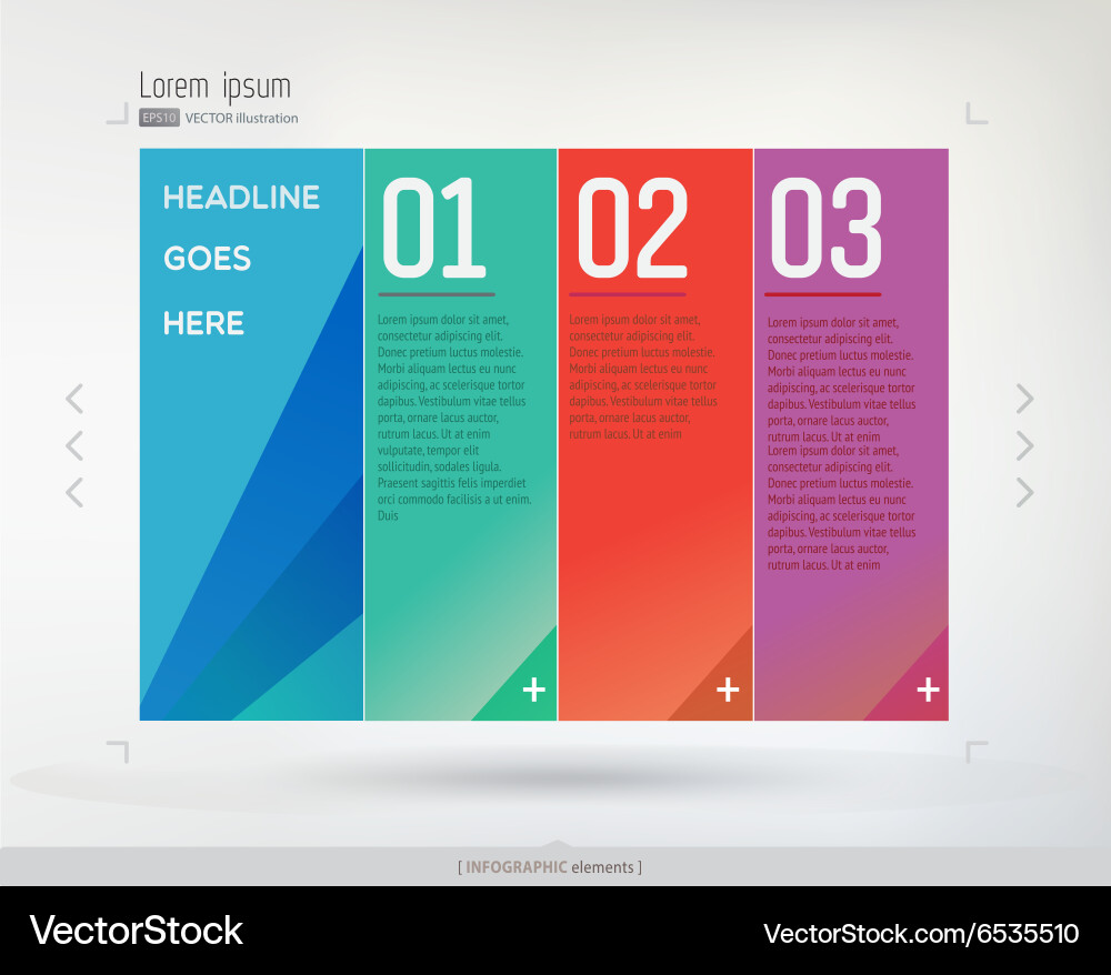 Three steps Royalty Free Vector Image - VectorStock
