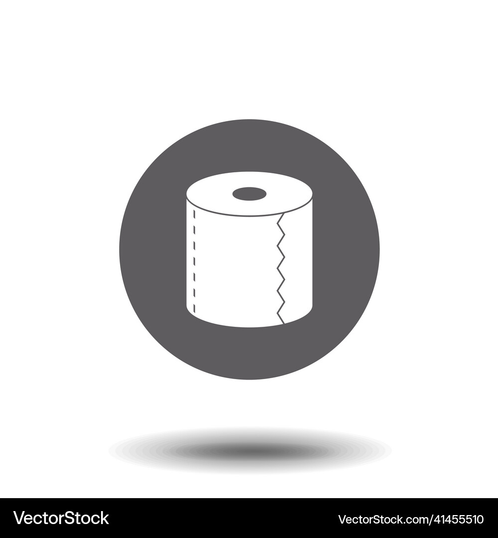 Toilet tissue paper roll flat icon for apps Vector Image