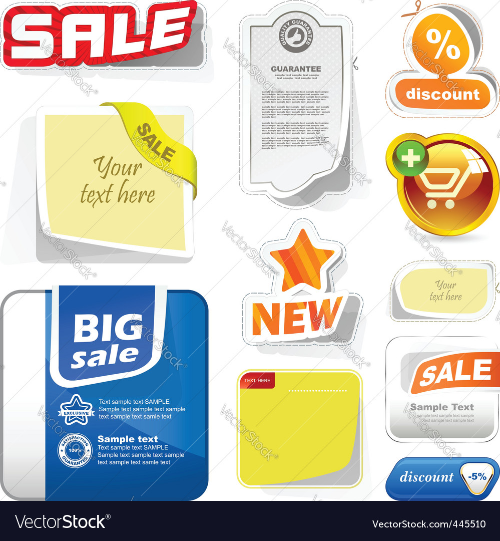 Various sale design elements Royalty Free Vector Image Various sale design elements Royalty Free Vector Image