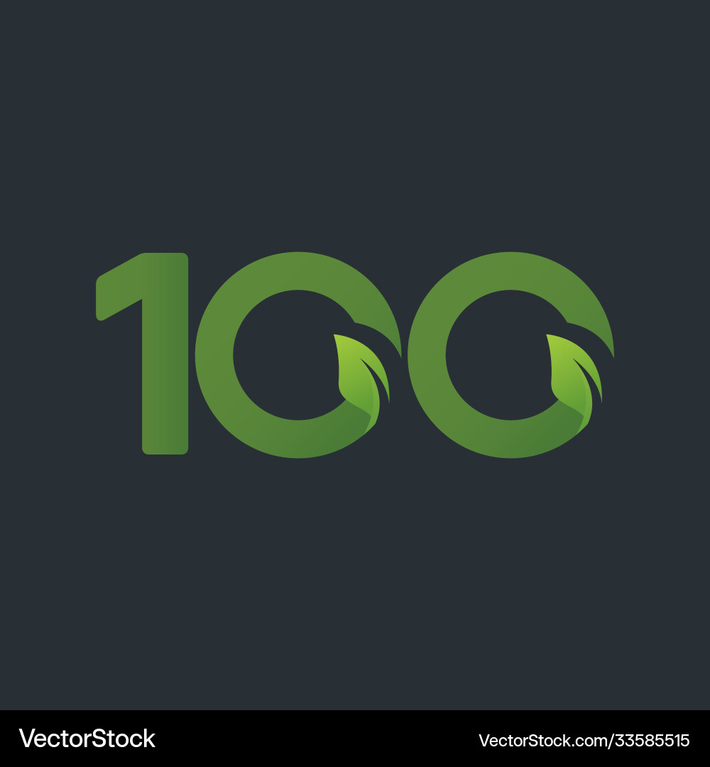 100 years anniversary celebration number template Vector Image