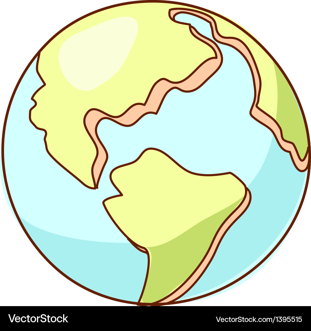 A view of earth Royalty Free Vector Image - VectorStock