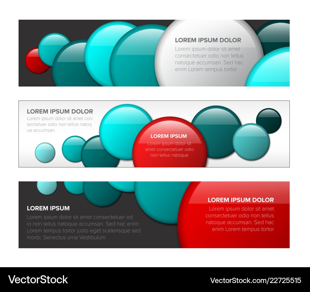 Set of horizontal banners templates Royalty Free Vector