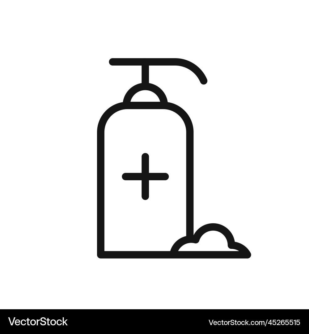 Soap line icon isolated on white background black Vector Image